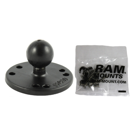 RAM 2.5" Round Base (AMPs Hole Pattern), 1" Ball & Mounting Hardware ...