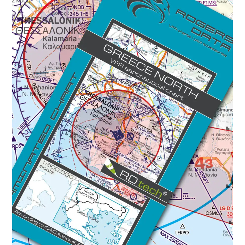 Greece North VFR ICAO Chart Rogers Data, 29.90 CHF