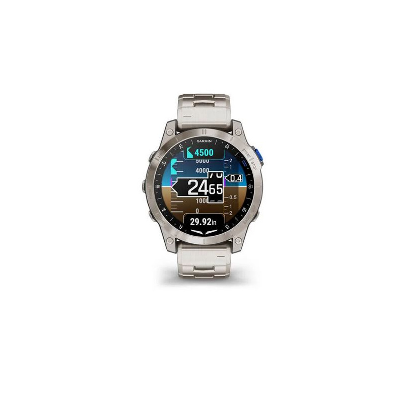 Garmin D2 Mach 1 Aviator Smartwatch with Vented Titanium Bracelet, 1379 ...