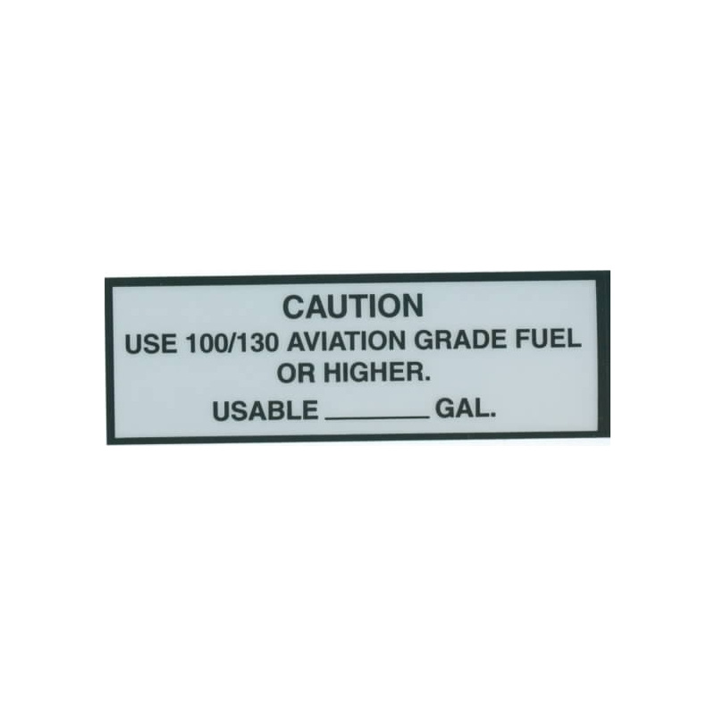 100/130 Aviation Fuel Placard, Sticker, 6.90 CHF