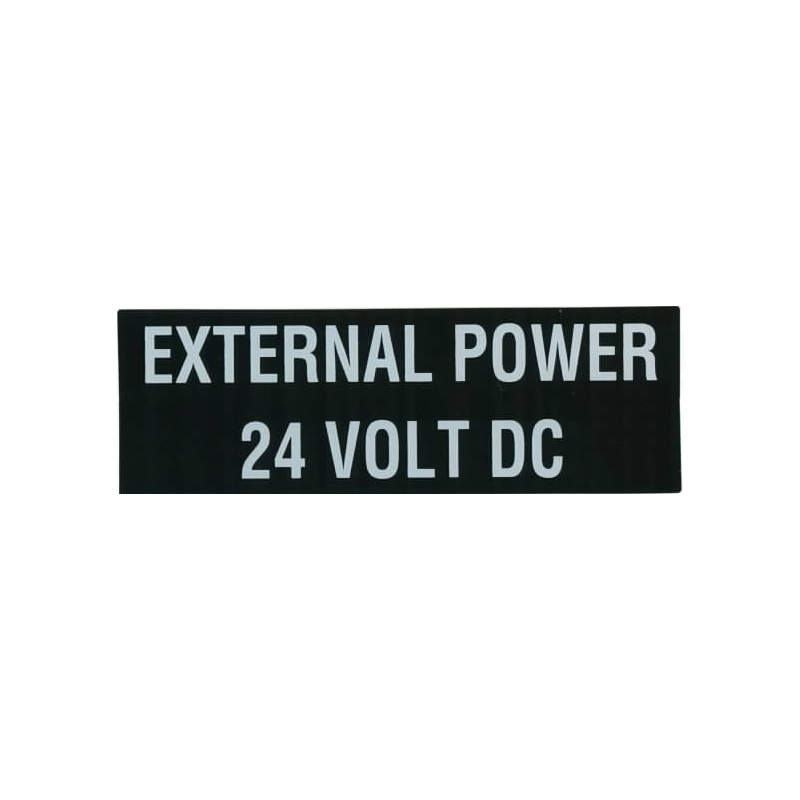 External Power 24 Volt Placard, Sticker, 6.90 CHF