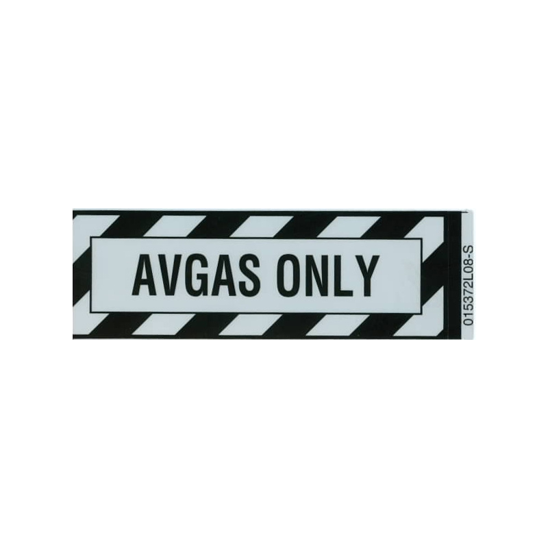 AVGAS Only Placard, Sticker, 6.90 CHF