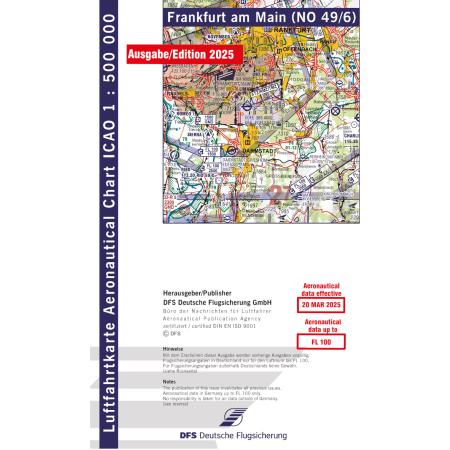 Germany Frankfurt VFR Chart ICAO 1:50000 buy now, 13.00 CHF