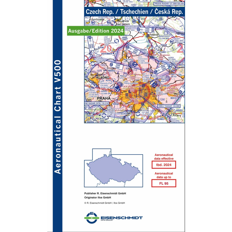 Tschechien Visual 500 Karte VFR 2024, 25.00 CHF