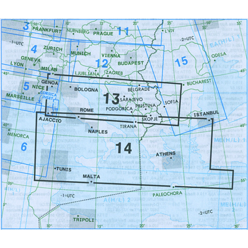 Jeppesen Europe Low Altitude Enroute chart 13/14, 14.40 CHF